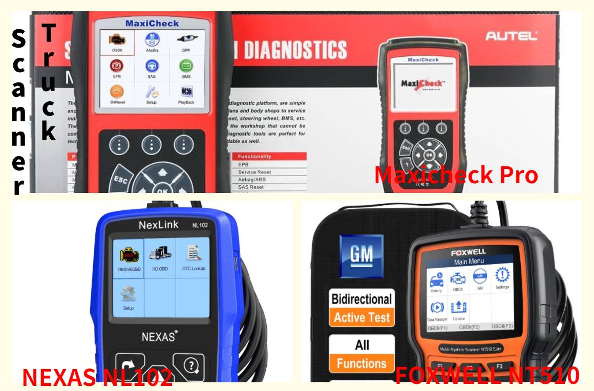 12v Heavy Duty Truck Scanner Comparison: NEXAS NL102 vs Autel Maxichec ...