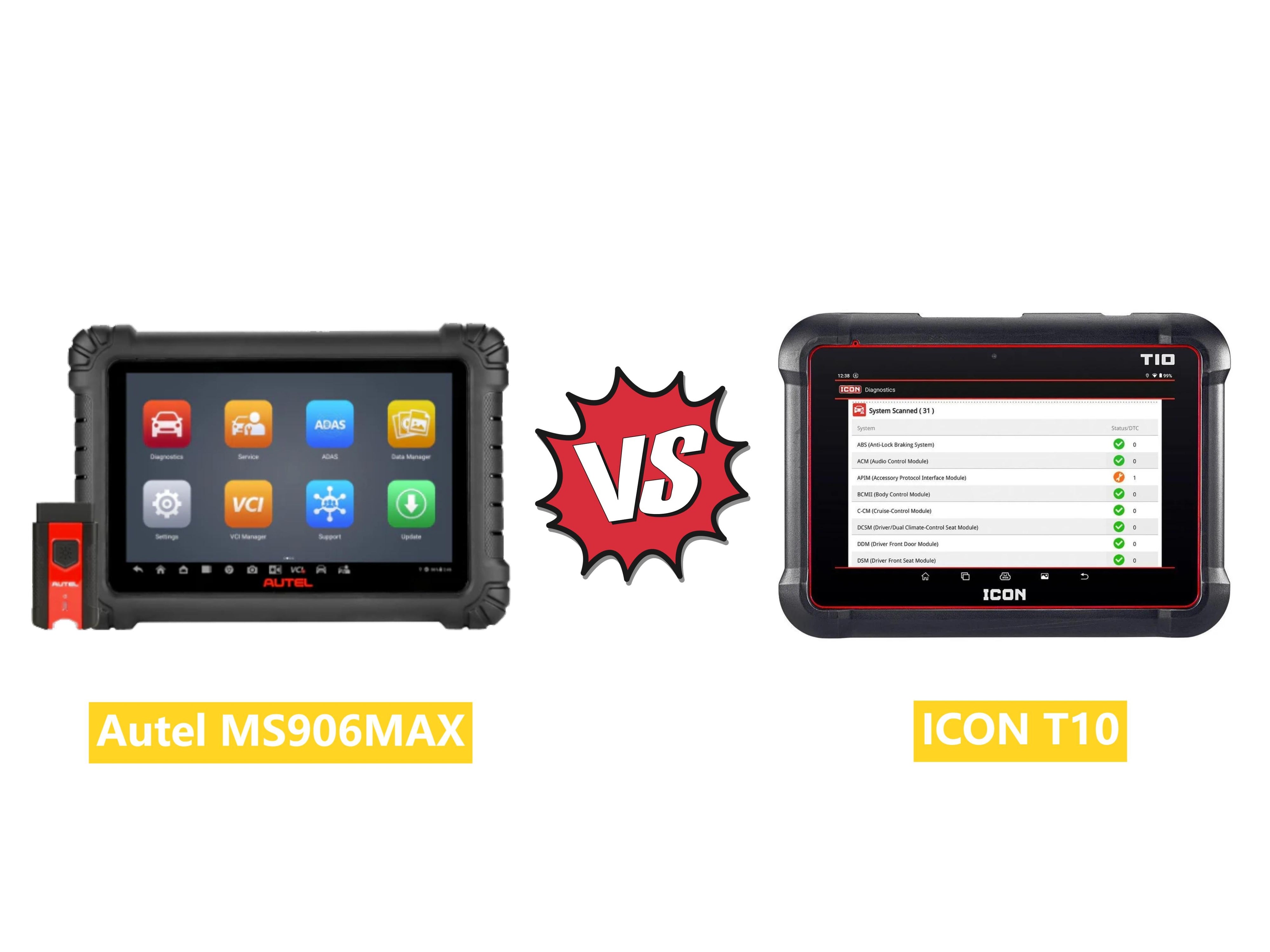 Autel MS906MAX VS ICON T10: Which Scanner Wins? — obdprice