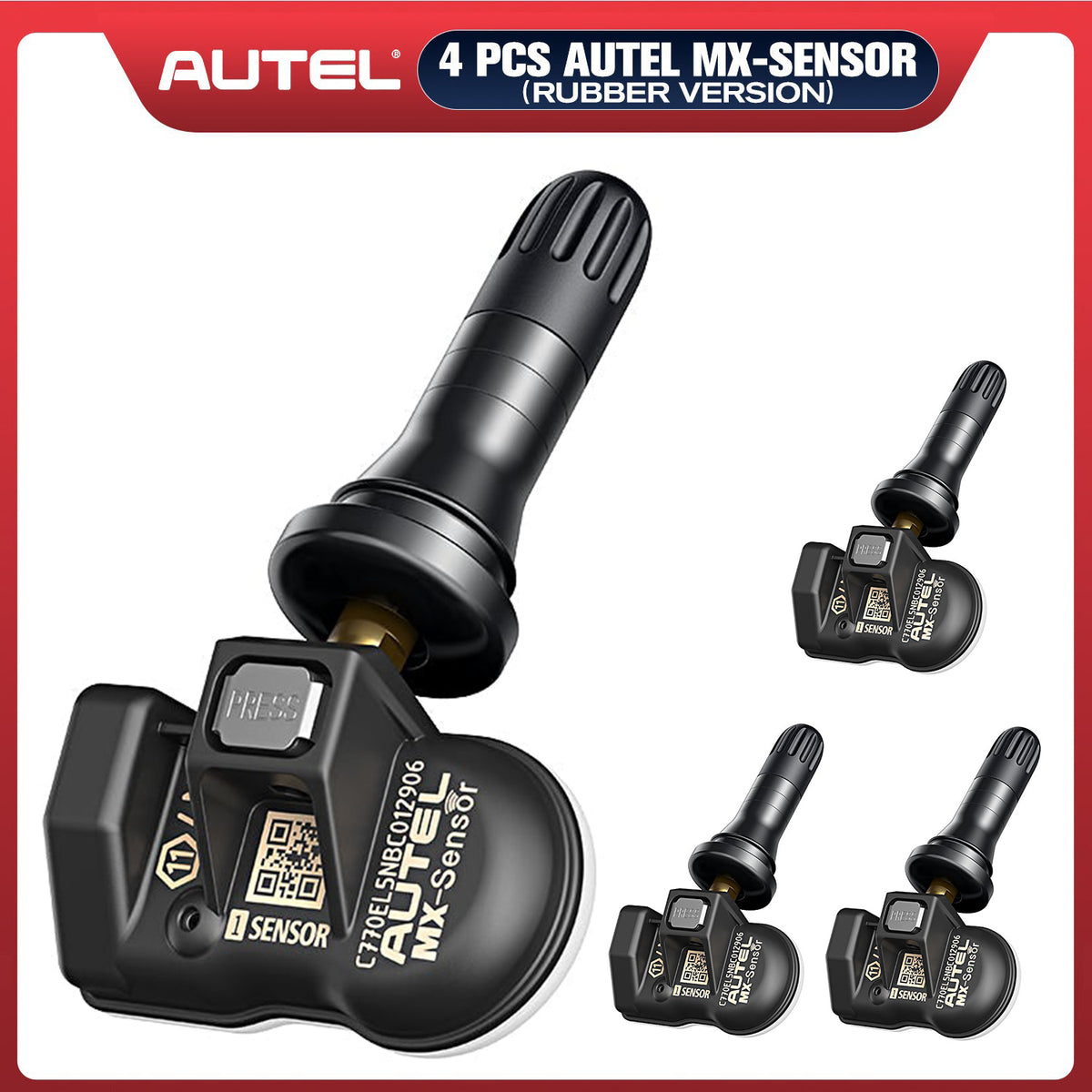 Autel MX-Sensor Dual Frequency 315&433MHZ TPMS Sensor Rubber Valve ...