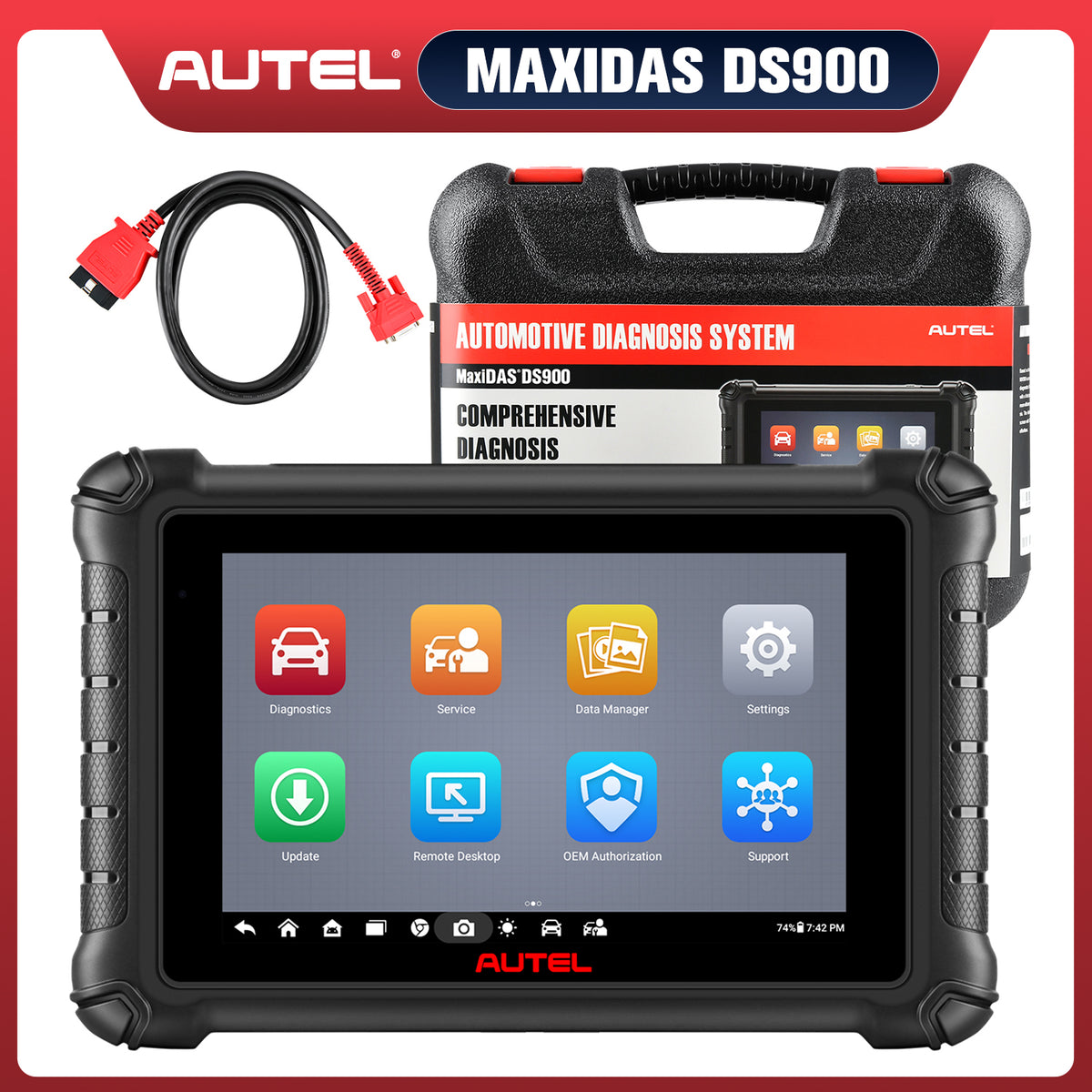 Autel MaxiDAS DS900 | OE-Level All Systems Diagnostic Scanner, Android ...