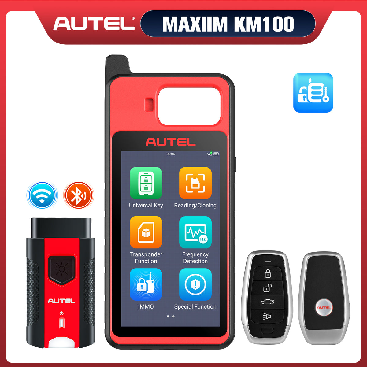 Autel MaxiIM KM100 Universal Key Generator Kit, Key Fob Programmer Imm ...