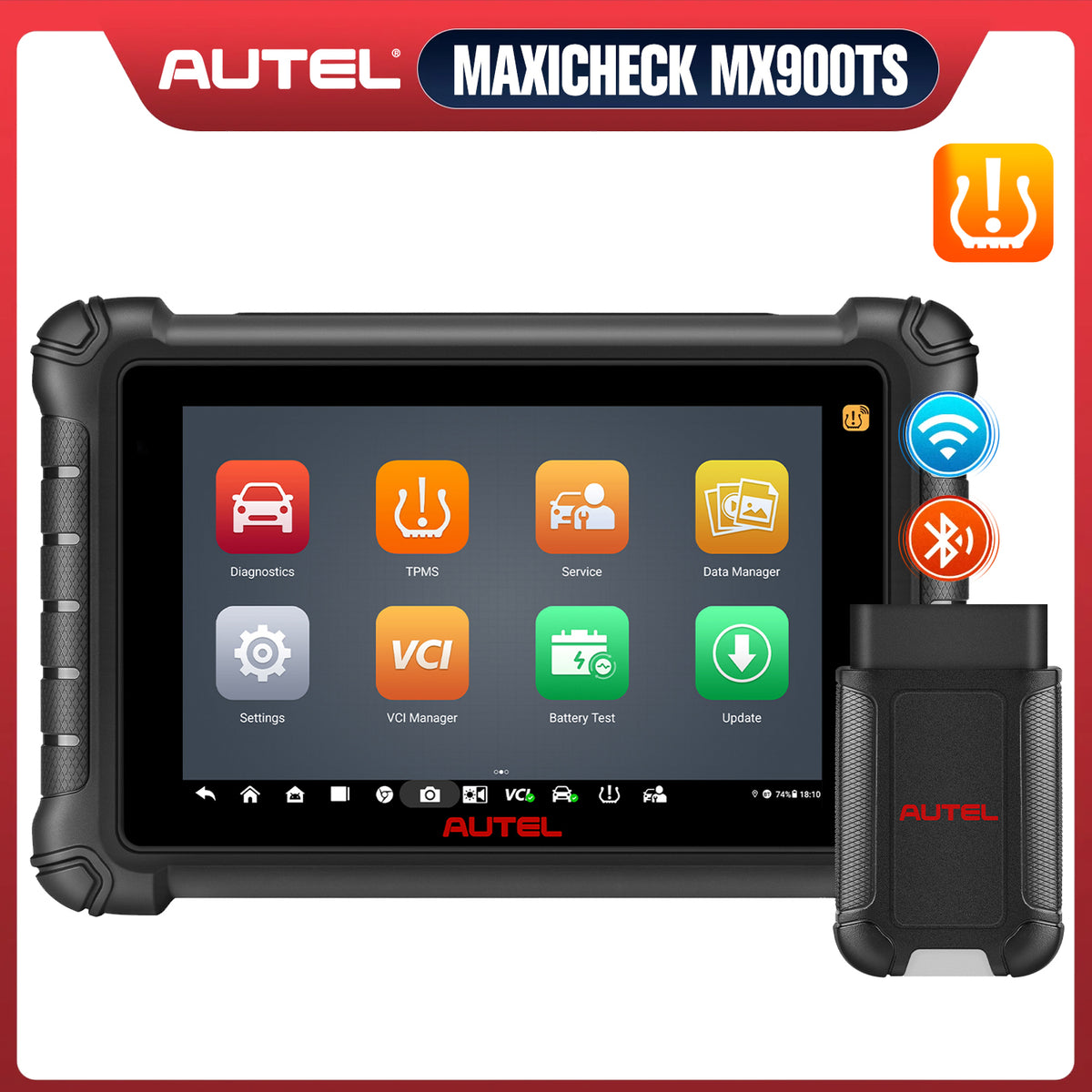 Autel MaxiCheck MX900TS MX900-TS All System Diagnostic Scanner with Fu ...